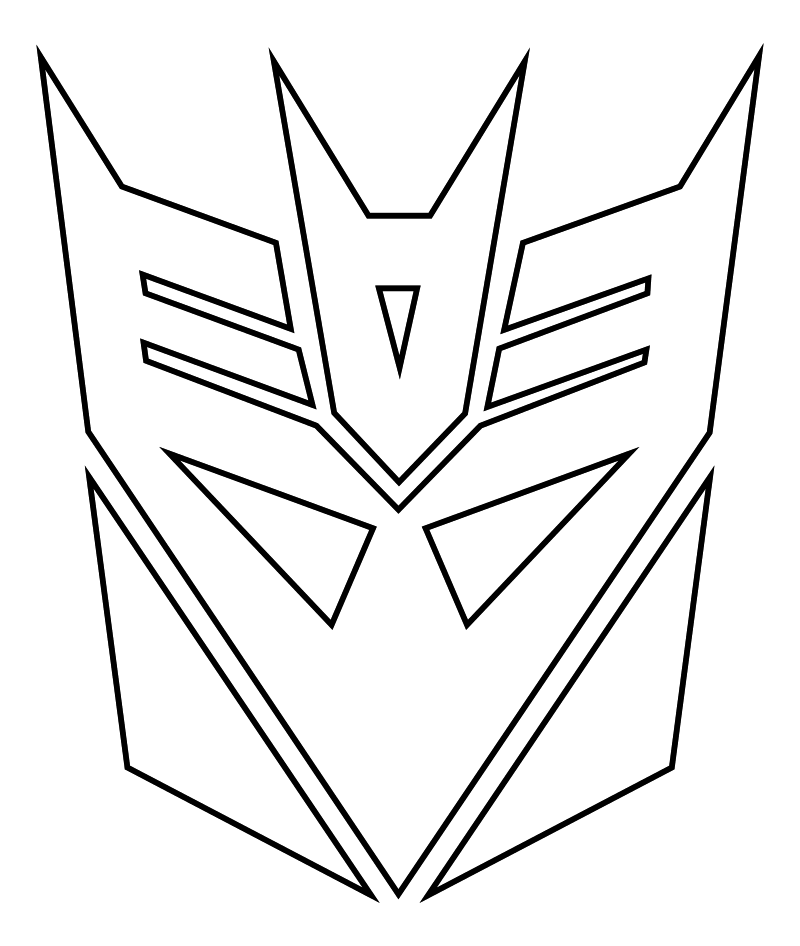 Decepticon Logo Coloring Pages Sketch Coloring Page