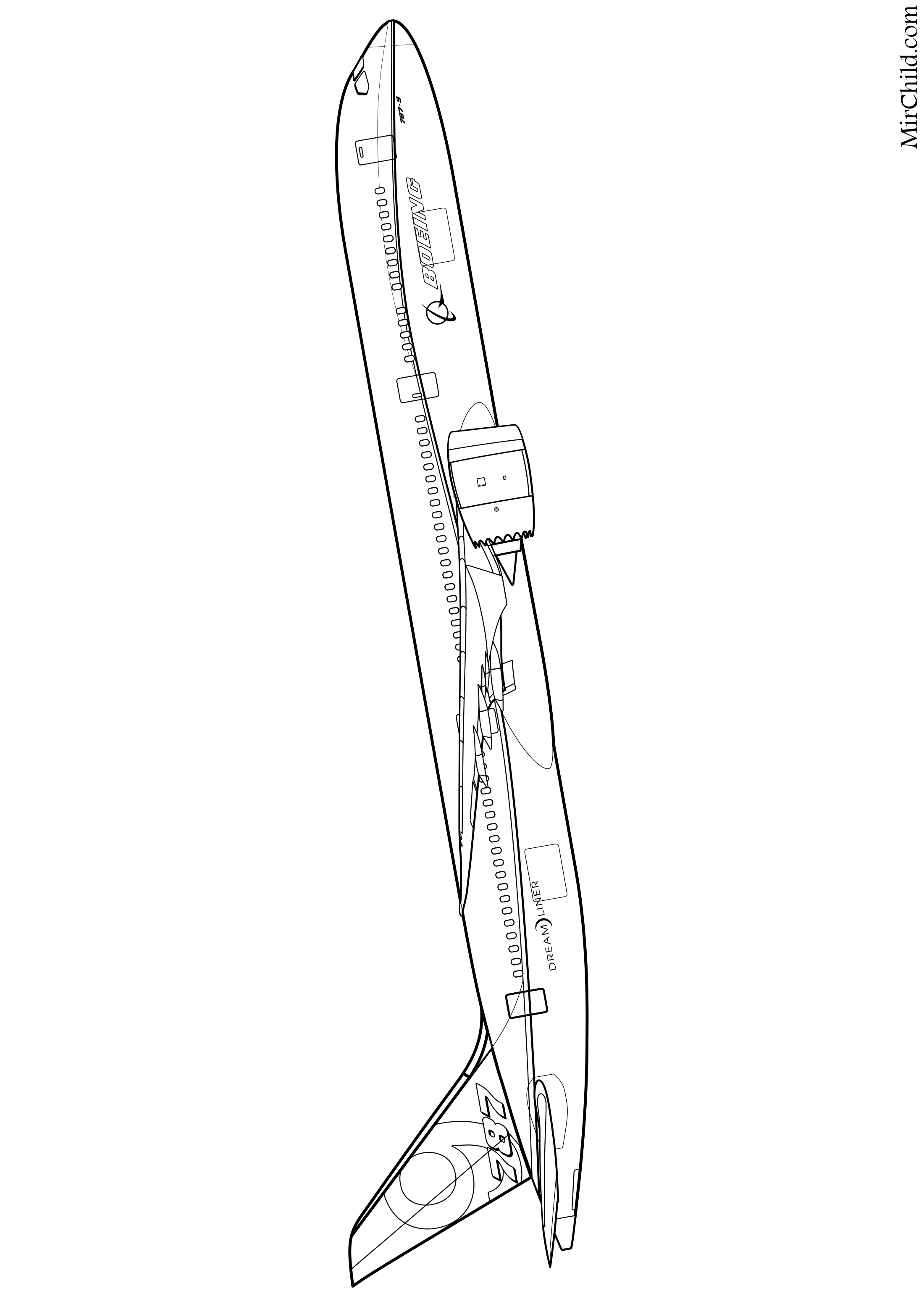 Boeing 787 Coloring Pages Coloring Pages