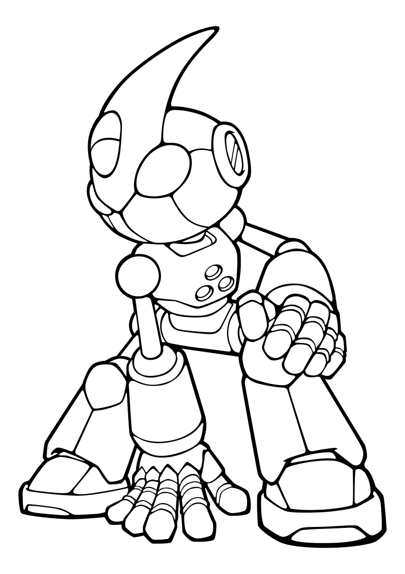 Orbot And Cubot Sketch Coloring Page